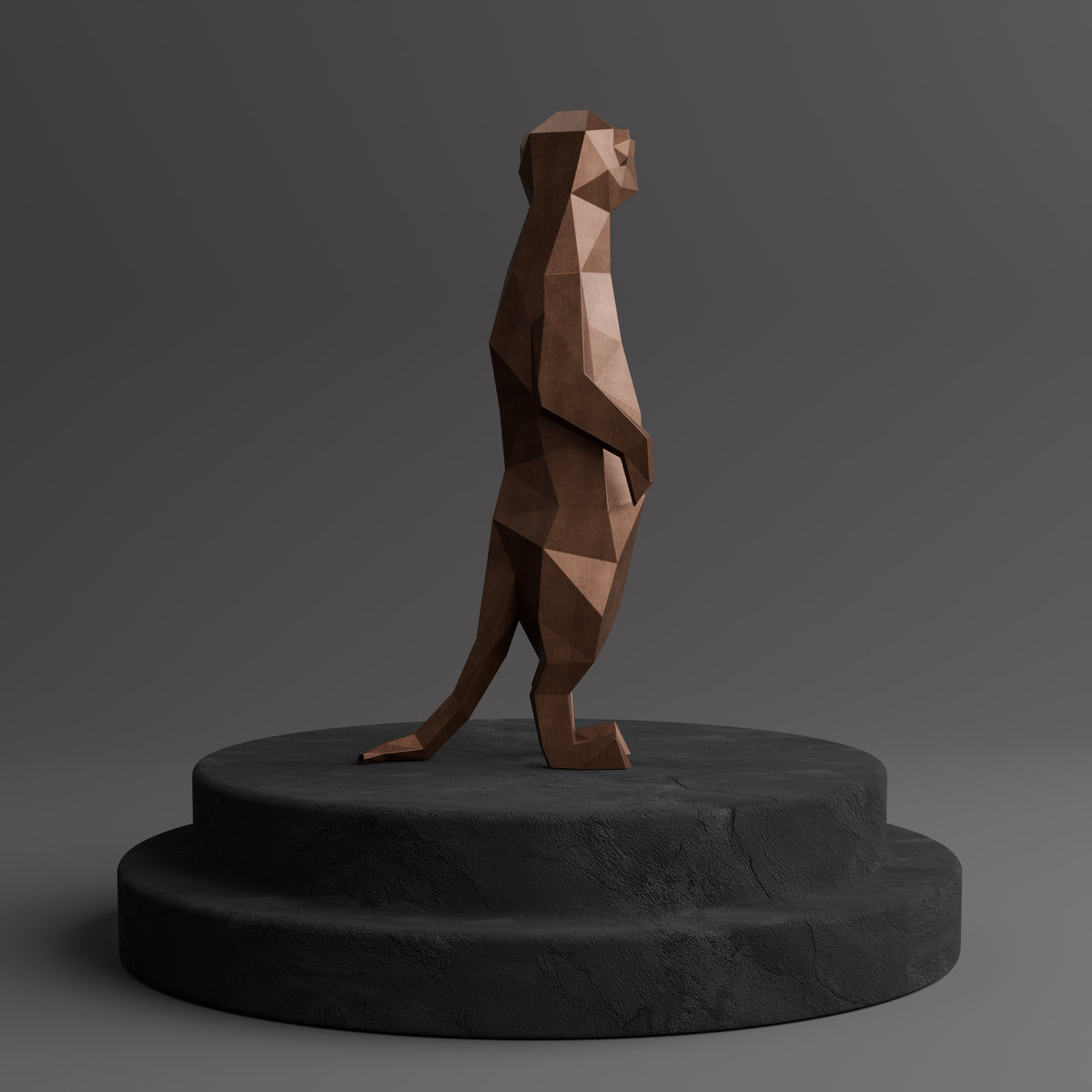Meerkat Polygone Sculpture – Sculpture Origami